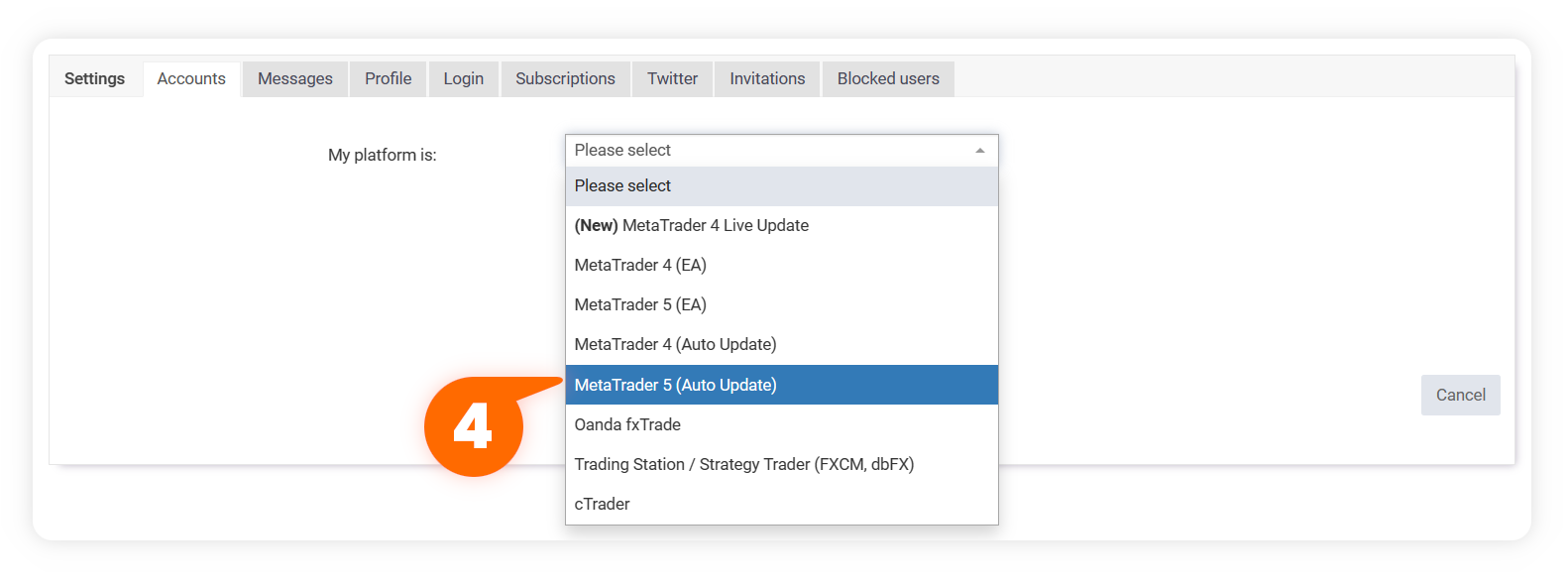 MetaTrader 5 connection methods – Myfxbook Help