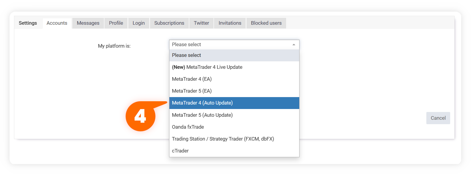 MetaTrader 4 connection methods – Myfxbook Help