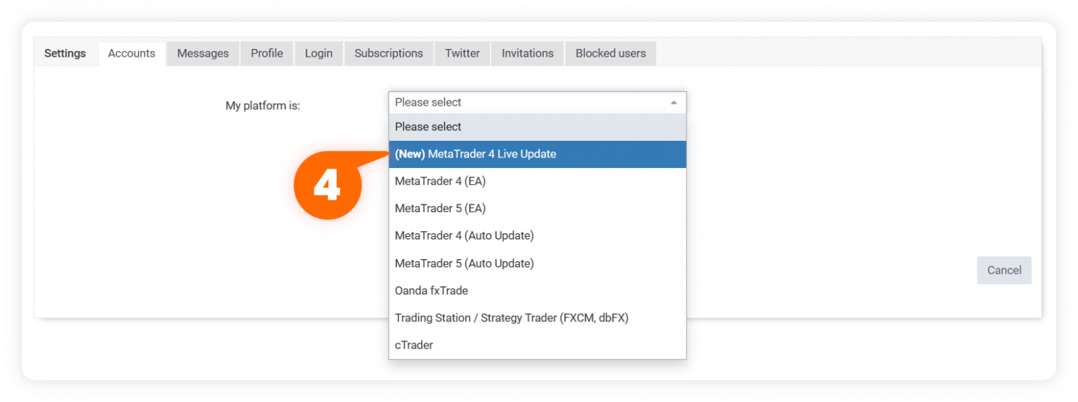 MetaTrader 4 connection methods – Myfxbook Help