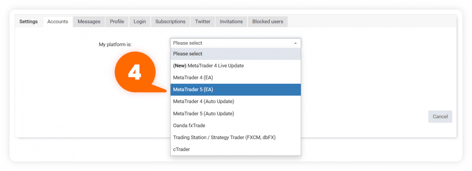 MetaTrader 5 connection methods – Myfxbook Help
