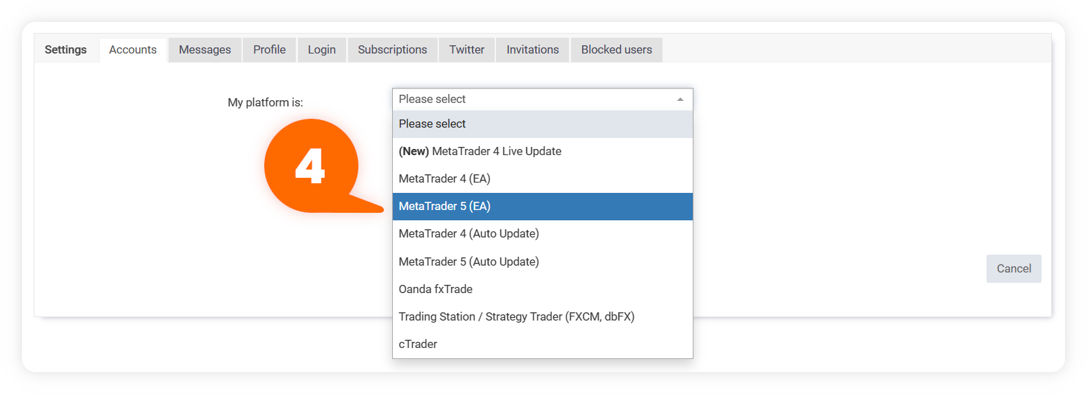Metatrader 5 Connection Methods Myfxbook Help