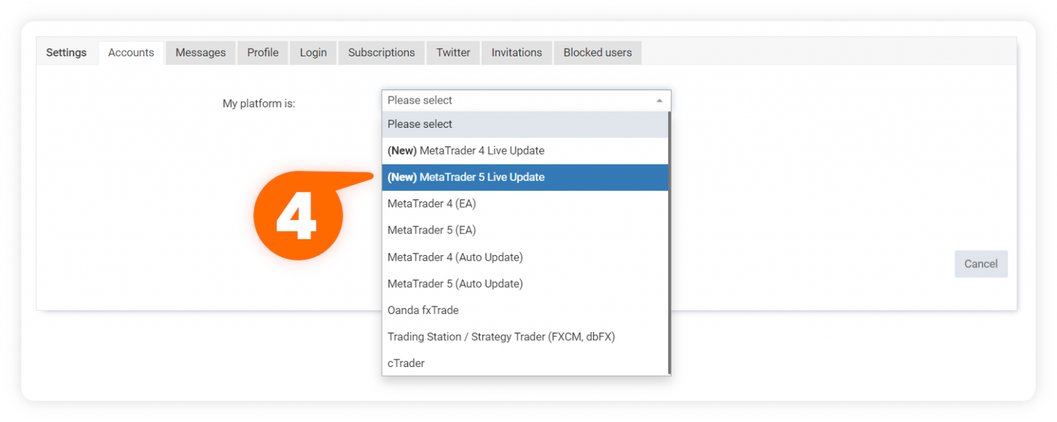 MetaTrader 5 connection methods – Myfxbook Help